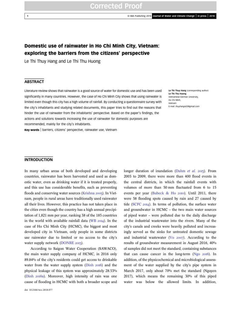 WCC 2018 077 Full | PDF | Water | Rain
