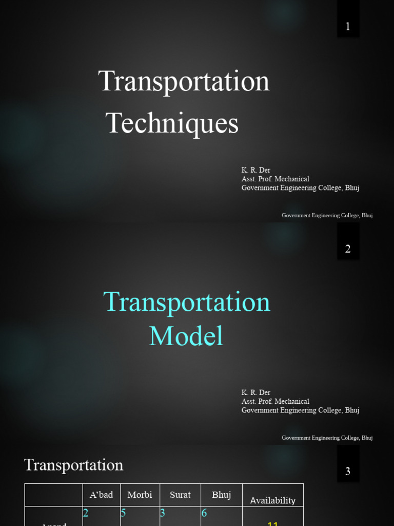 Initial Basic Feasible Solution (Transportation) | PDF | Mathematics Of Computing | Applied ...