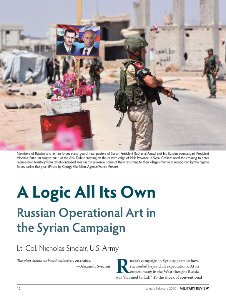 Russian Military Strategy in Syria | PDF | Bashar Al Assad | Syria