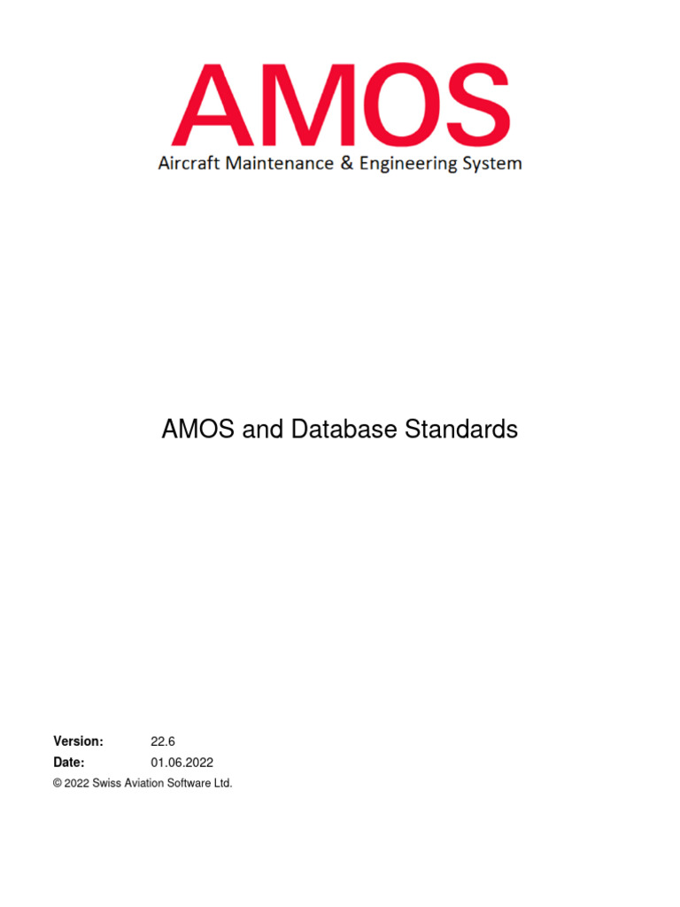 AMOS 22.6 AMOS Database Standards | PDF | Operating System | Oracle ...