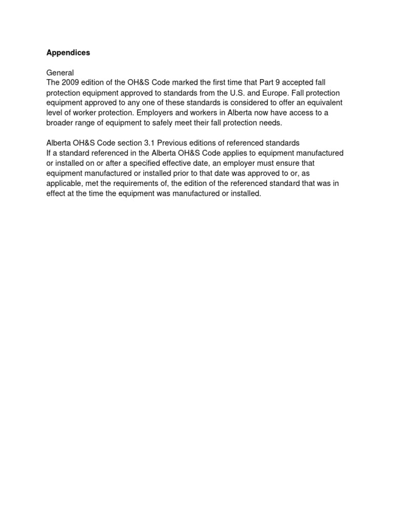 FallPro Appendix | Download Free PDF | Occupational Safety And Health