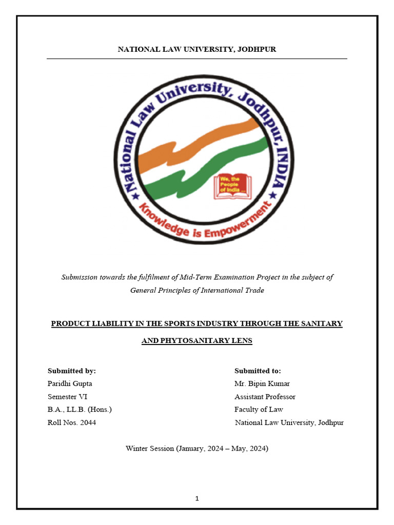 Trade Project | PDF | Product Liability | Tort