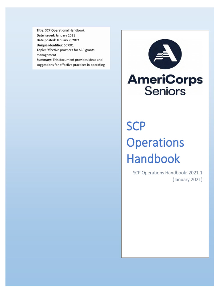 SCP Handbook.2021.1 508 Reduced | PDF