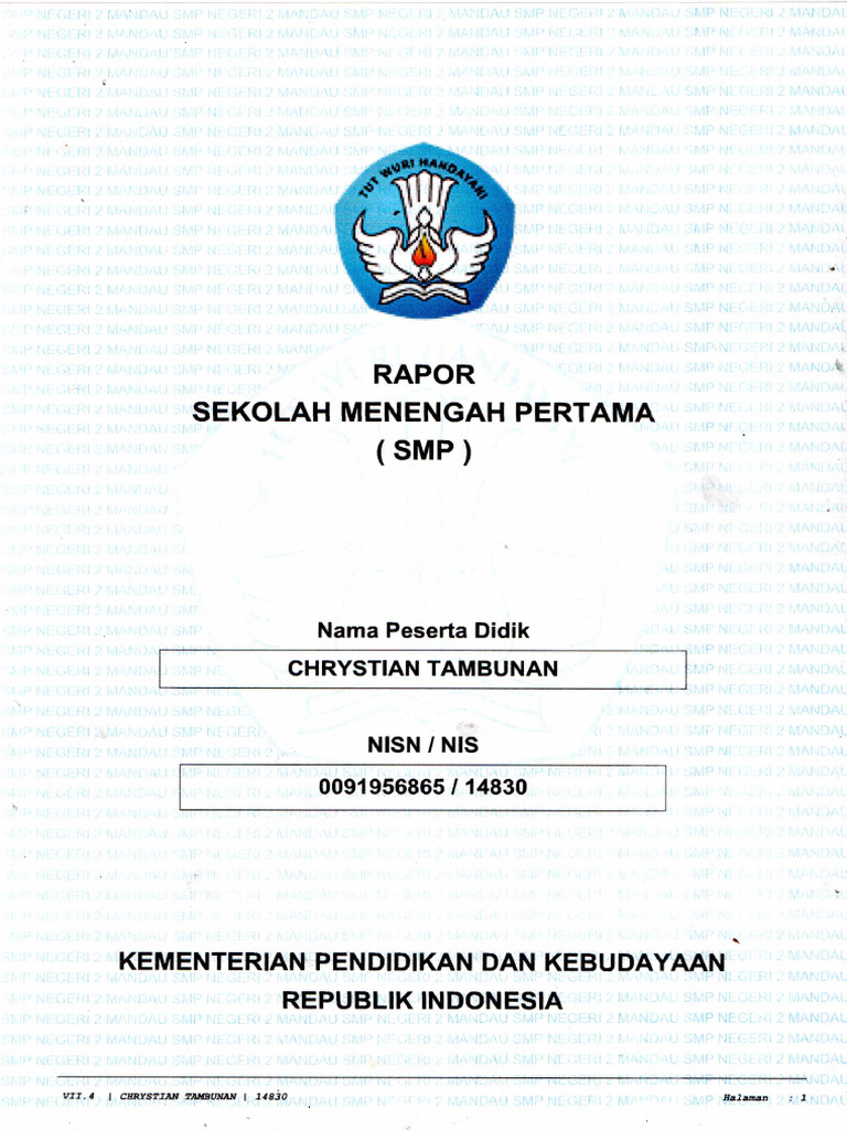Rapor Kristian Tambunan20240501 - 10313981 | PDF