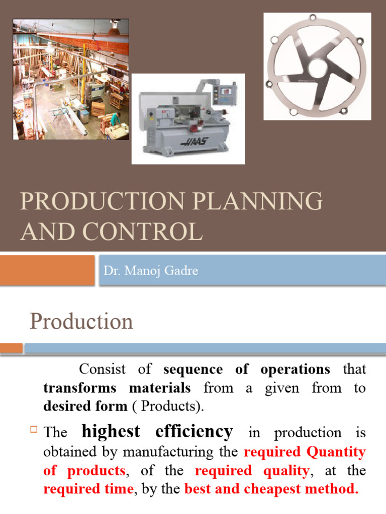 Chapter 3 - Production - Planning - Control | Download Free PDF | Operations Management | Inventory