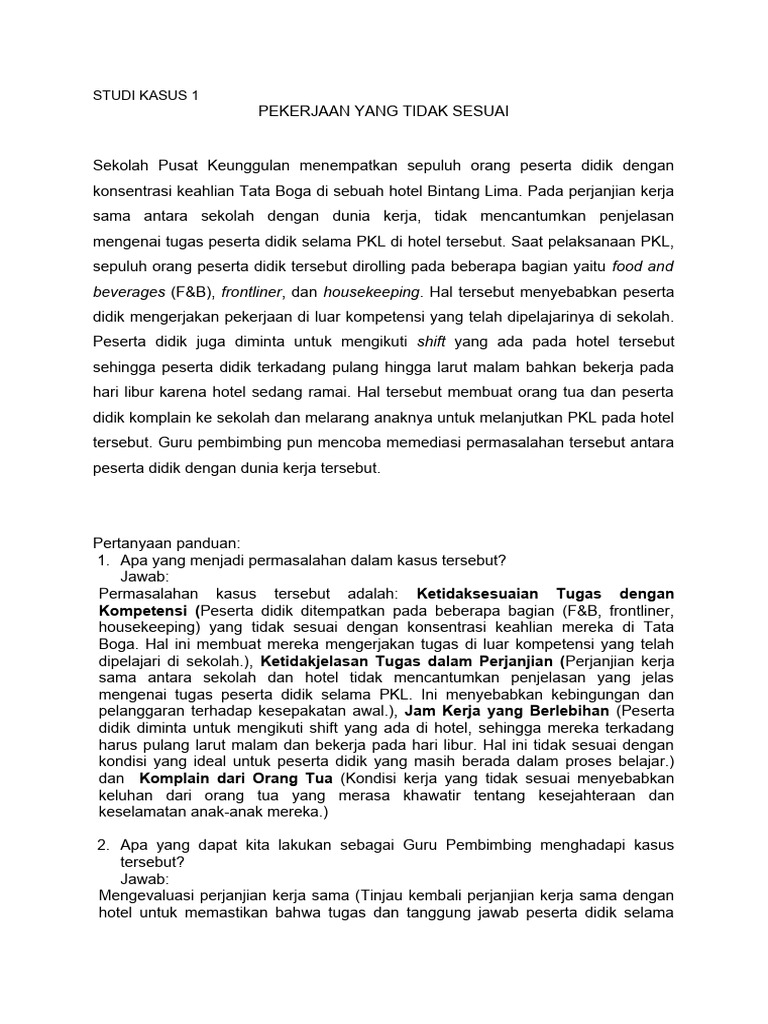 Studi Kasus 1 Smks Wira Informatika Global | PDF