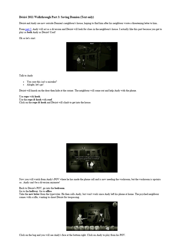 Désiré 2011 Walkthrough Part 3 | PDF