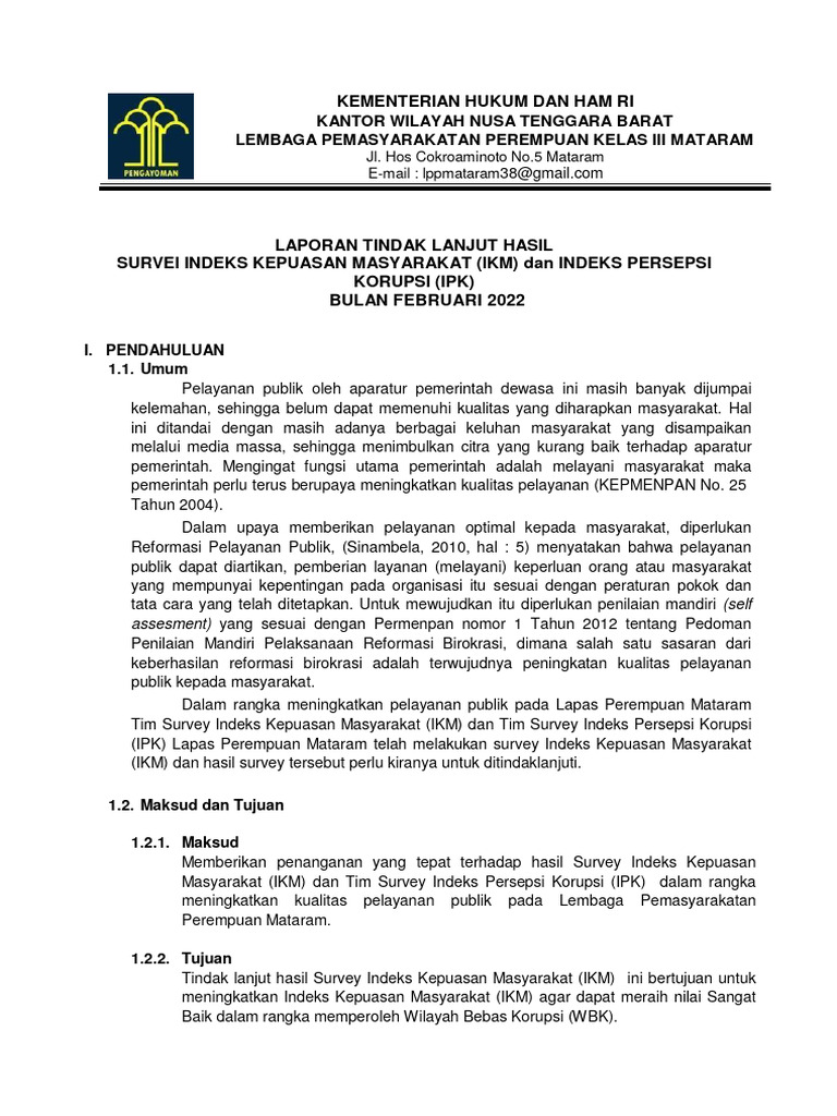 Laporan Tindak Lanjut Hasil | PDF