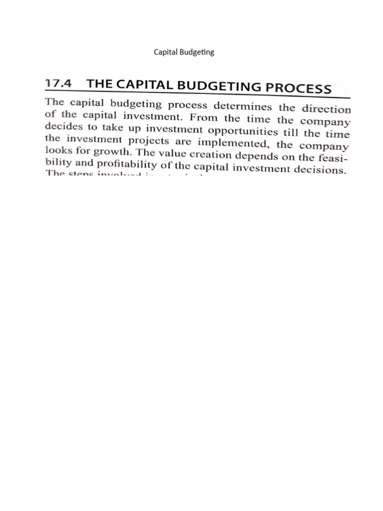 L 2 Capital Budgeting Pdf Capital Budgeting Investing