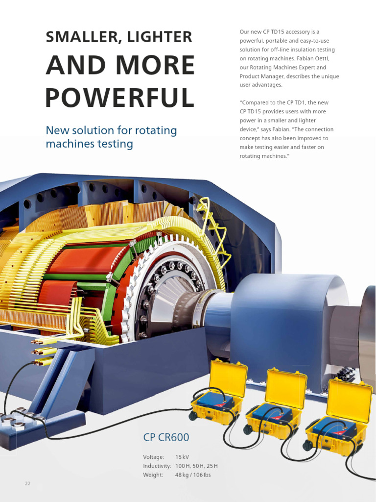 CPC 100 CP TD15 CP CR600 Article Rotating Machines Testing OMICRON ...