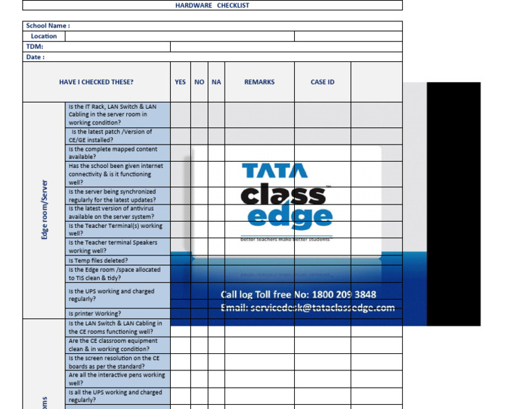 Hardware Checklist | PDF