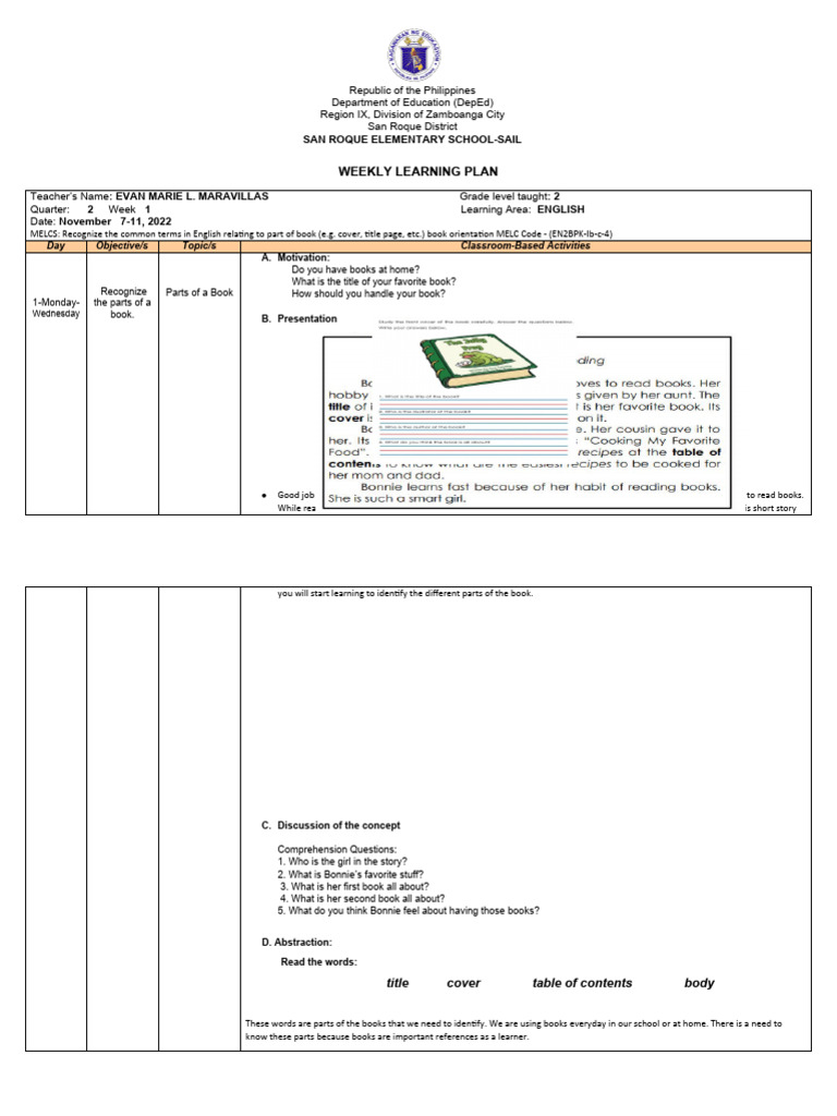 Q2W1 English | PDF | Learning | Human Communication