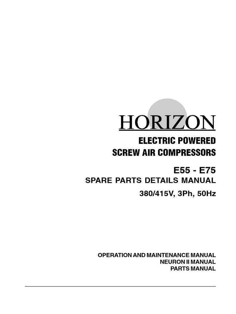 ELGI Om - E75 | PDF | Valve | Menu (Computing)