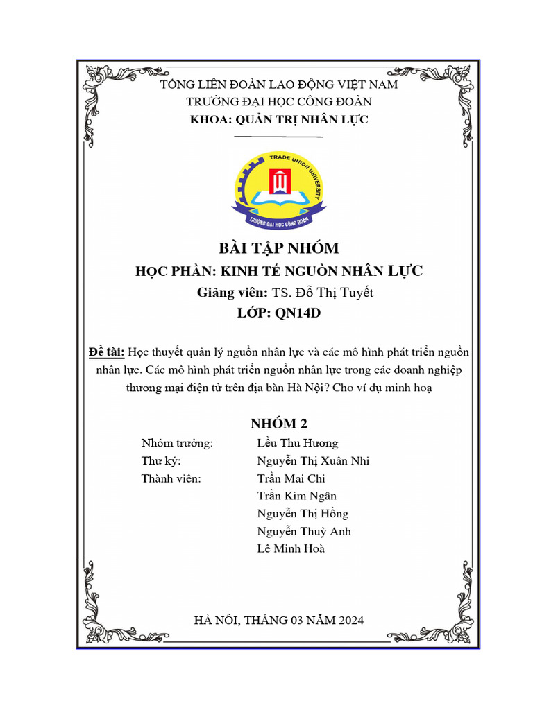 Nhom 2_Hoc Thuyet & Mo Hinh | PDF