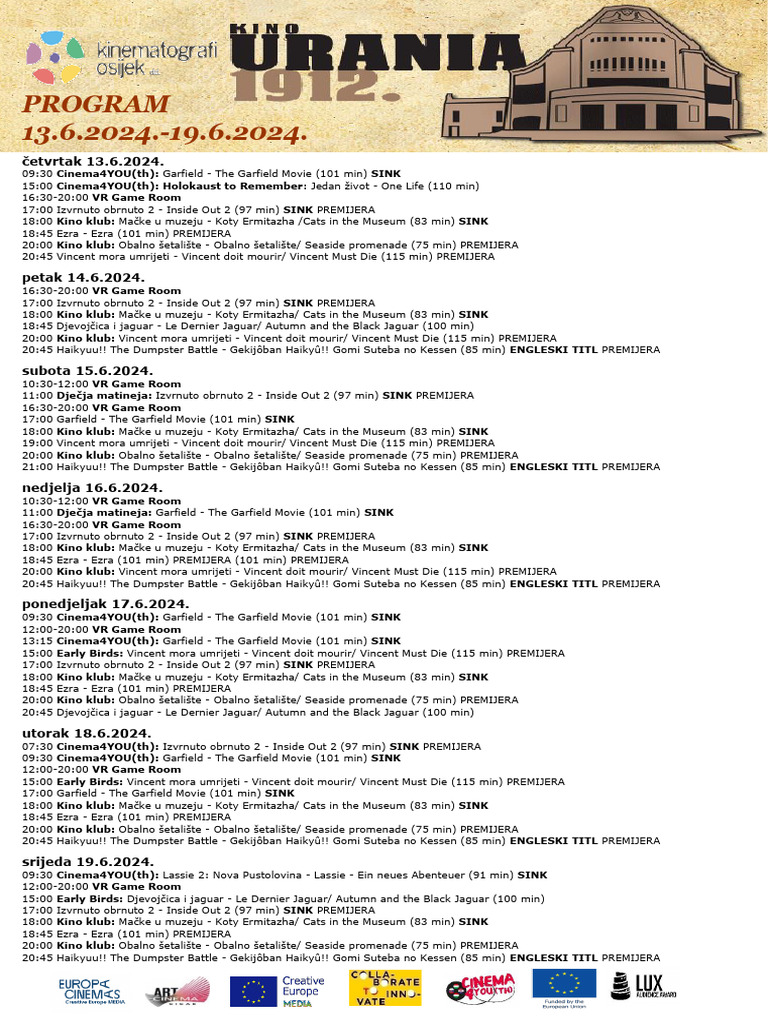 Program Kina Urania 13.6.-19.6.2024 | PDF