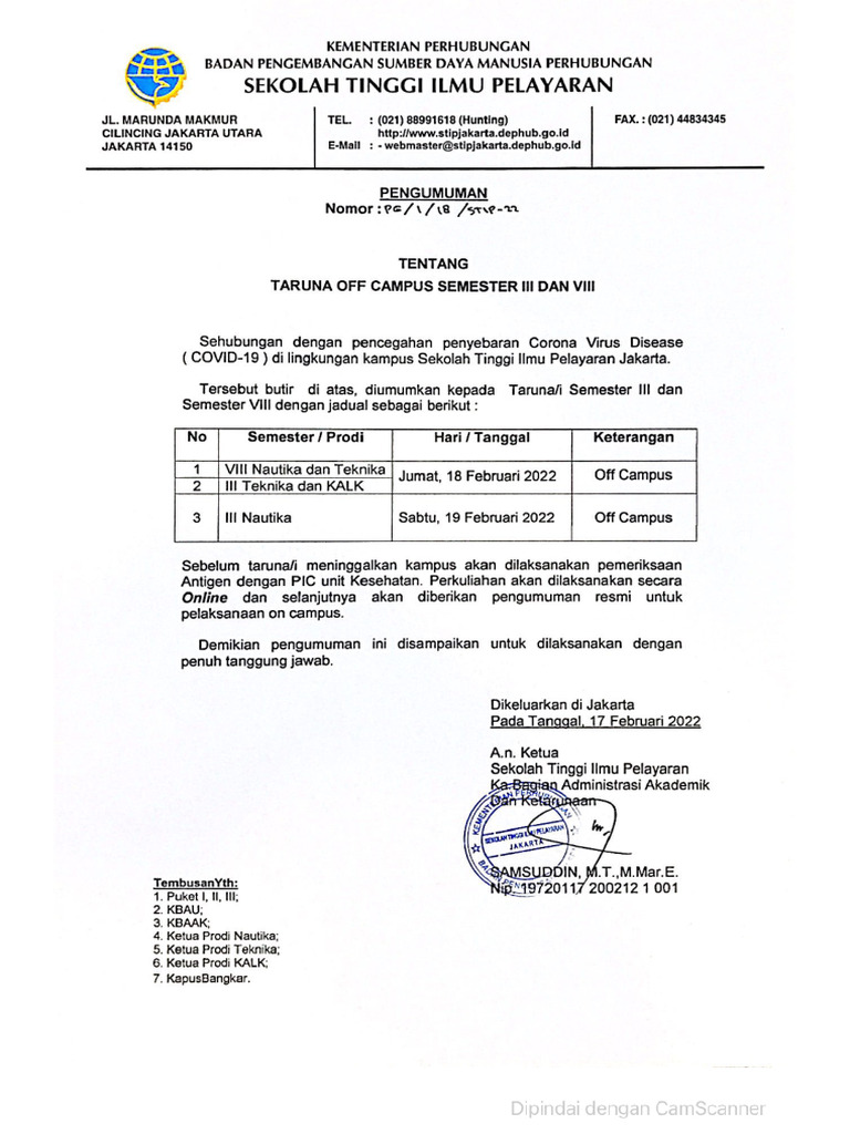 Taruna Off Campus smt-3 Dan 8 | PDF