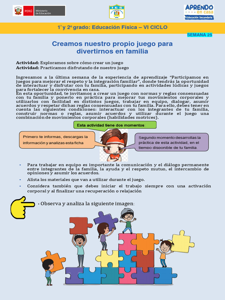 Juego Familiar para Divertirnos | PDF