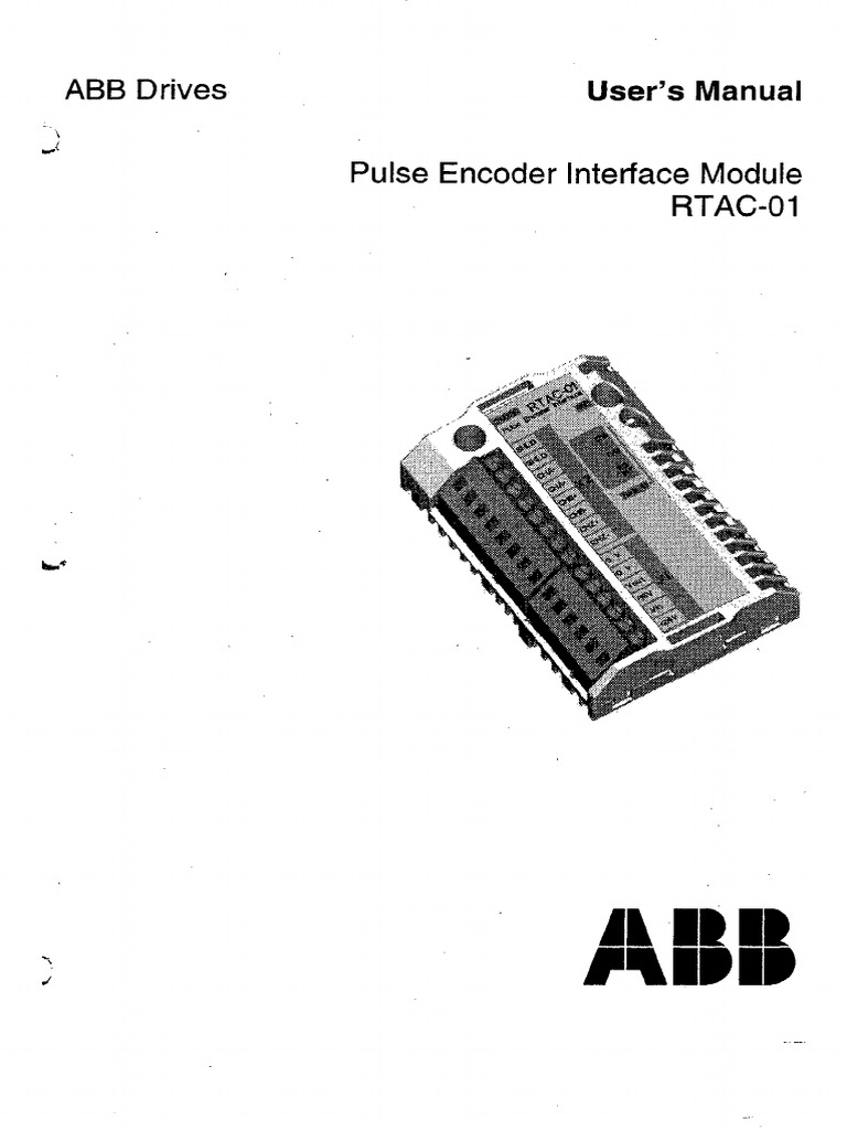 01 - Abb Drives Pluse Encoder Interface Module Rtac-01 User 'S Manual | PDF