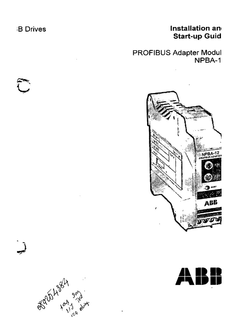 02 - Abb Drives Installation and Start-Up Guide Profibus Adapter Module ...