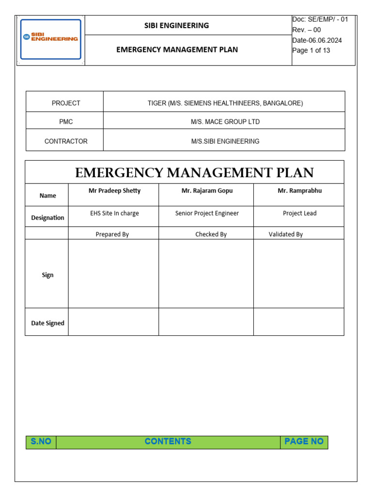 Emergency Management Plan Overview | PDF | Emergency | First Aid