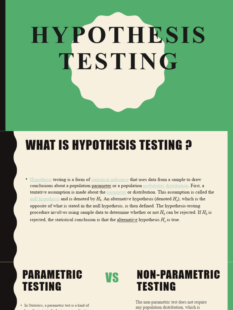 Hypothesis testing | PDF | Statistical Hypothesis Testing | Statistics