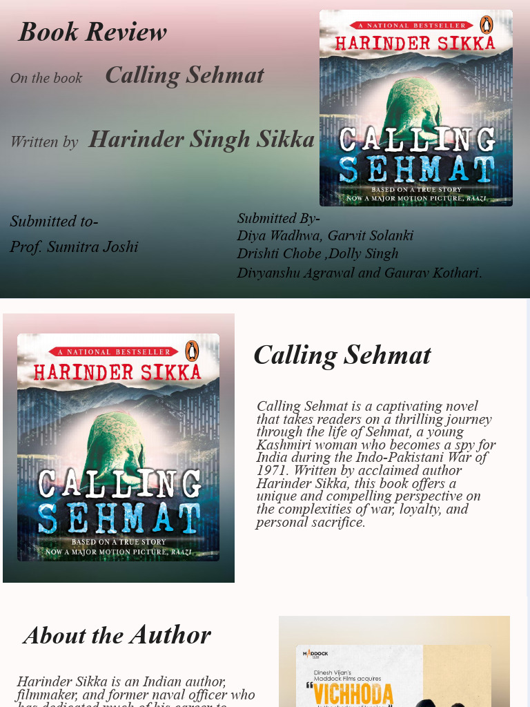 Calling Sehmat (1) Final | PDF