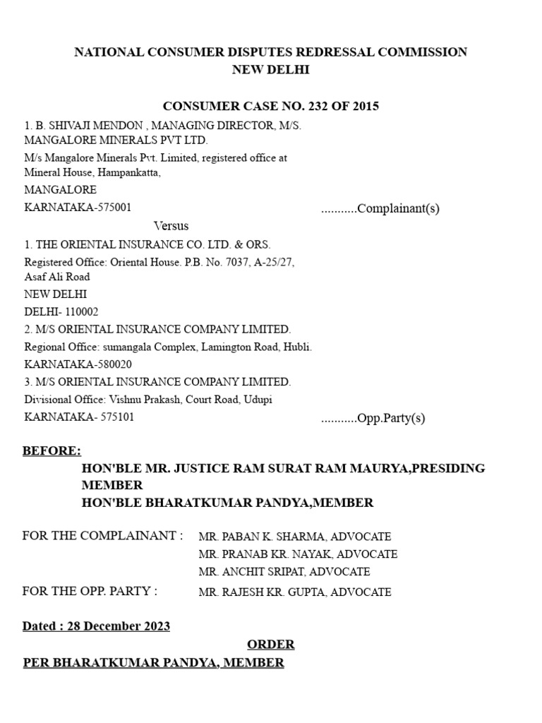 Judgment Format Download Free Pdf Insurance Interest