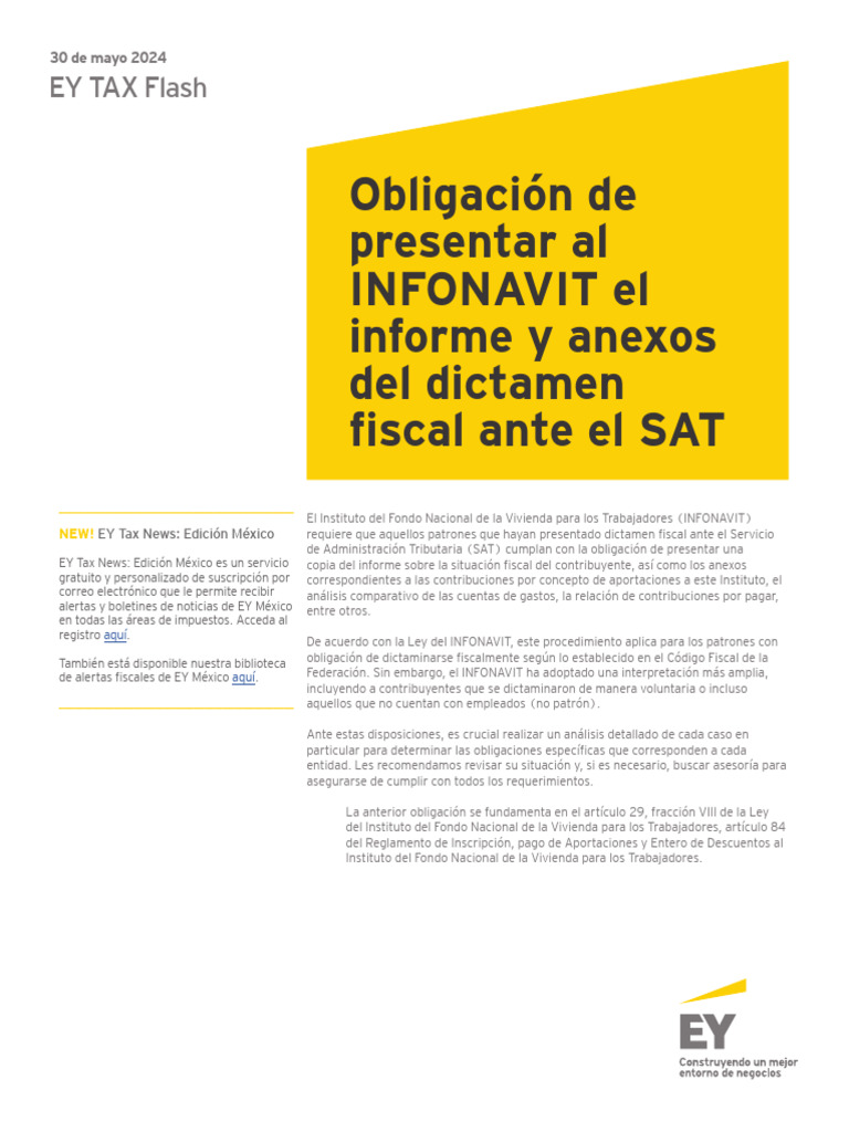 Ey Taxflash Infonavit 1718049402 | PDF | México