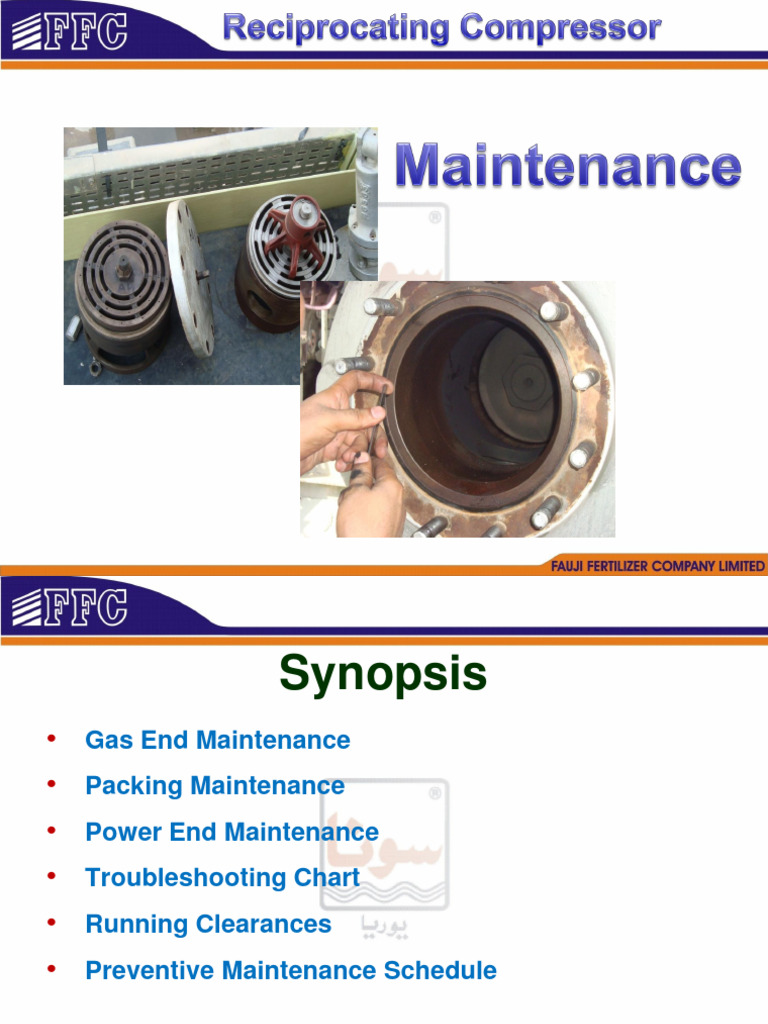 Reciprocating Compressor ? Maintenance | PDF | Piston | Valve