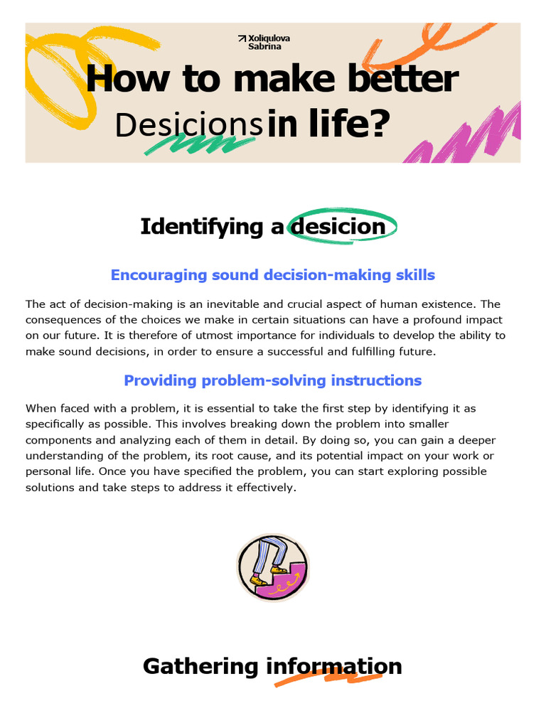 Xoliqulova Sabrina-Barno Mukimova-VIP1 | PDF | Information | Decision Making