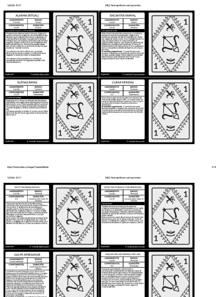 Cartas Explorador Dyd | PDF