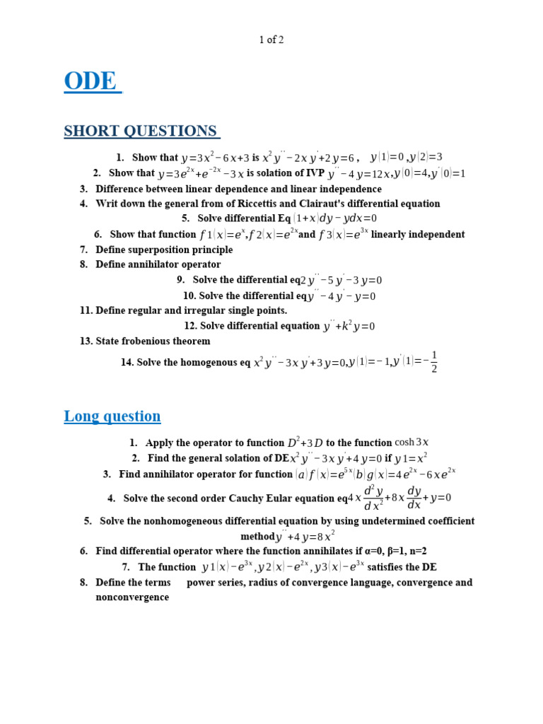 Ode | Download Free PDF | Mathematical Concepts | Calculus