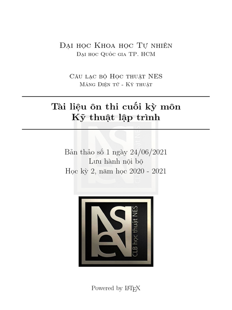 NES Đề và Đáp Án KTLT 2021 | PDF