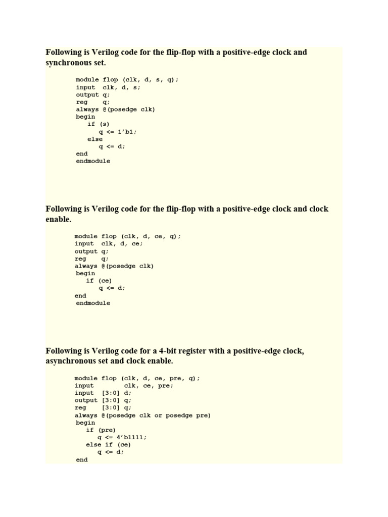 Verilog Example Code Review Pdf Computer Engineering Computer Programming 