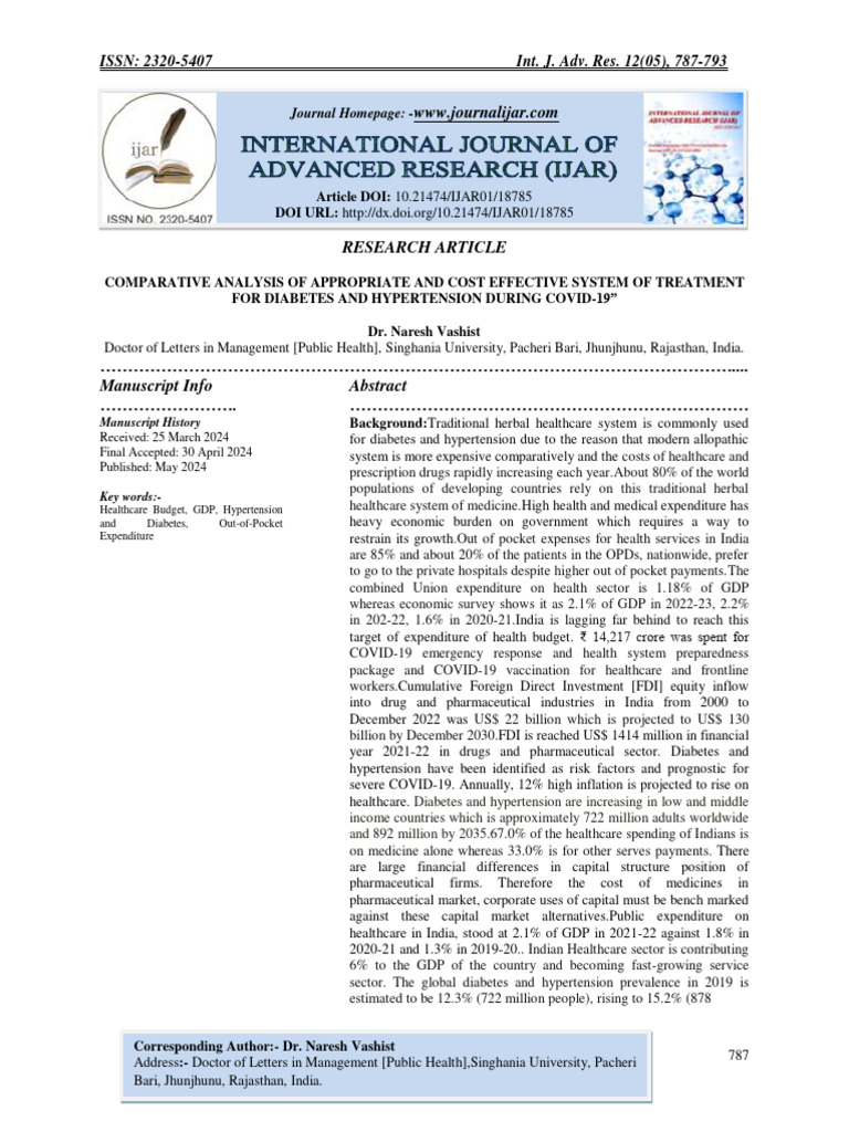 Comparative Analysis of Appropriate and Cost Effective System of ...