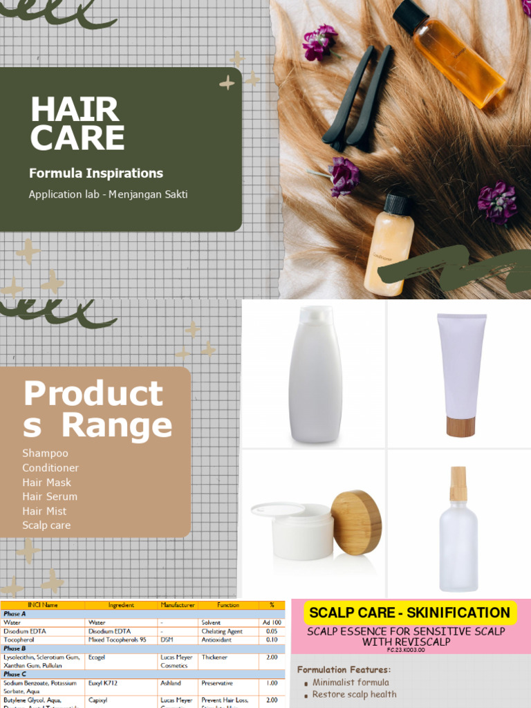 Scalp Care and Hair Product Formulations | PDF | Shampoo | Hair