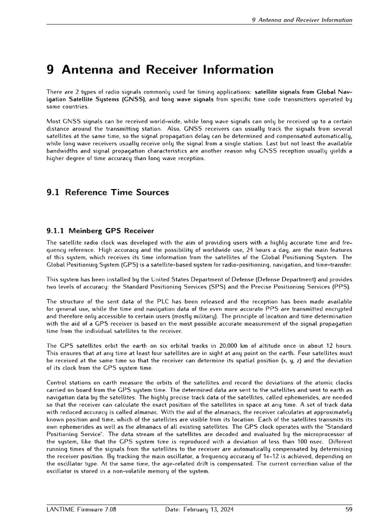 Meinberg GPS Info | PDF