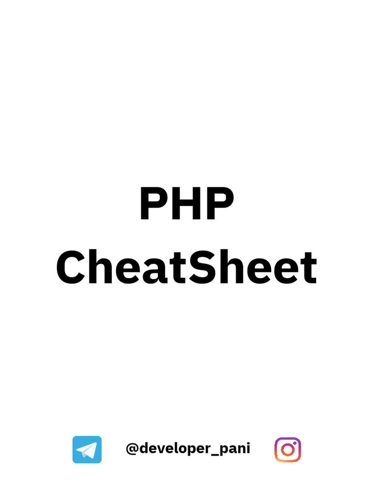 PHP CheatSheet | PDF | Web Server | Internet & Web PHP CheatSheet | PDF | Web Server | Internet & Web