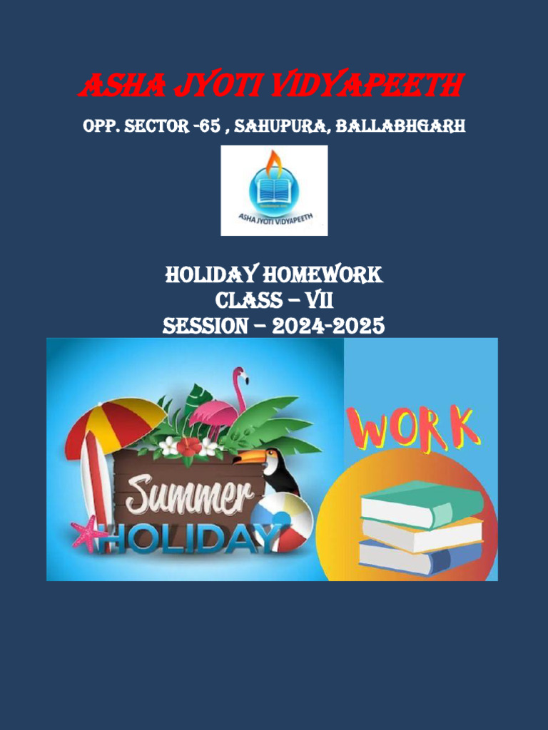 Class 7th HHW | PDF | Homework | Mathematics