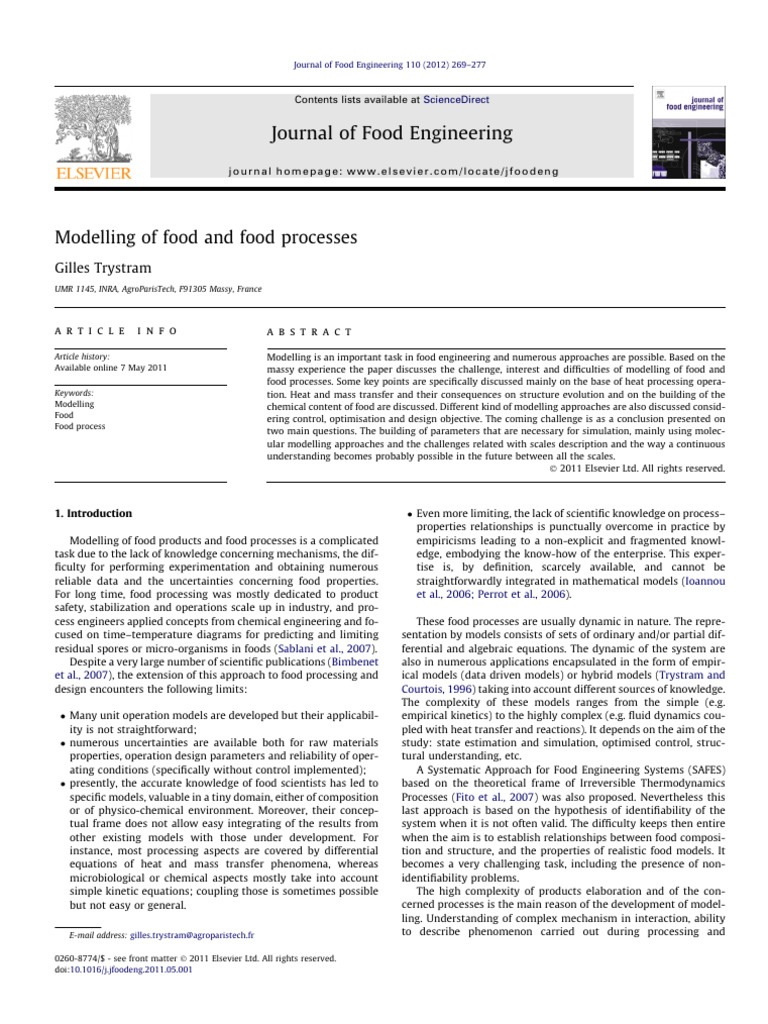 Modeling of Food and Food Process | PDF | Mathematical Optimization | Heat