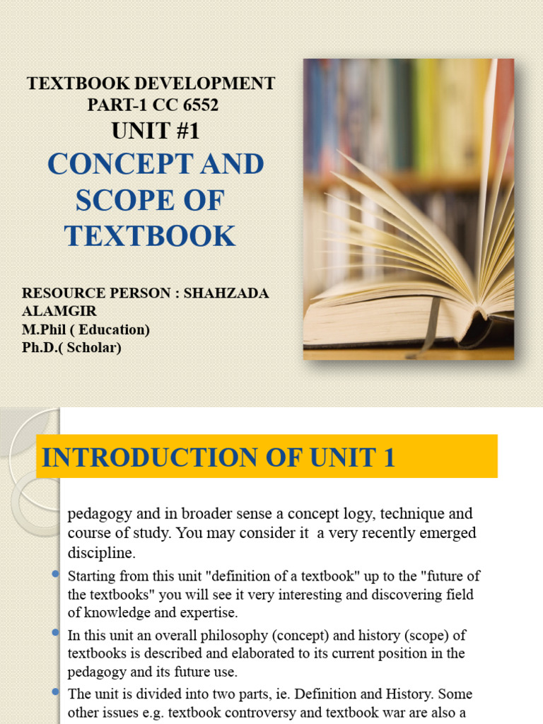 Unit 1 CC 6552 by Shahzada Alamgir | PDF | Curriculum | Textbook