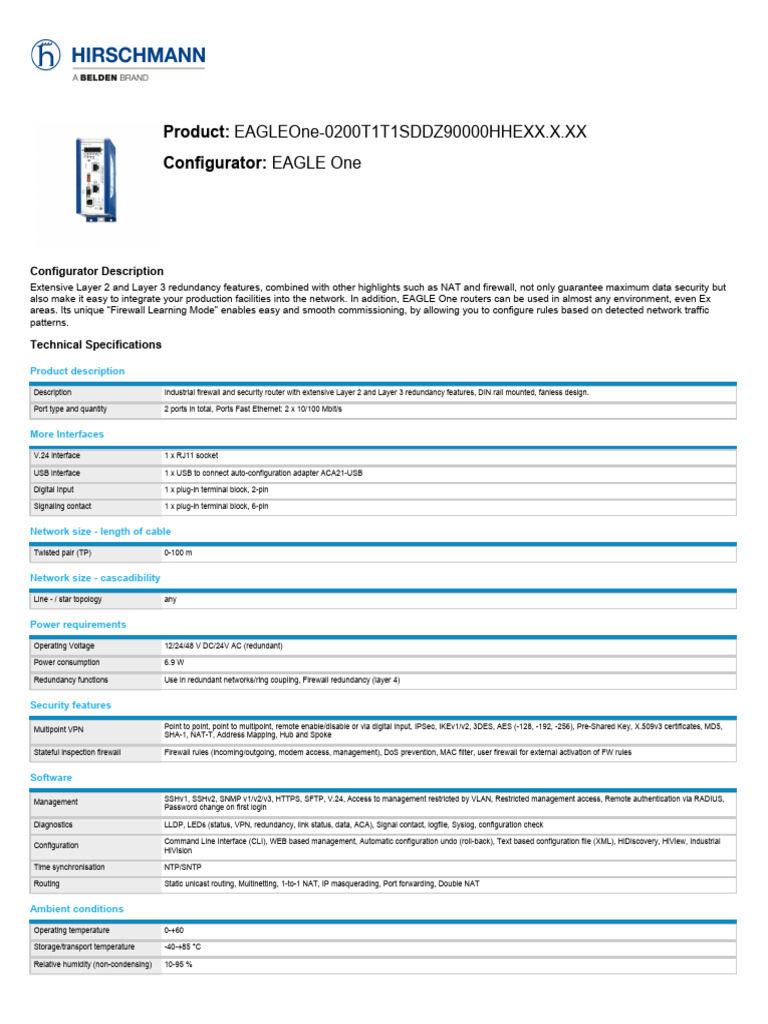 EAGLEOne Industrial Firewall Router | PDF | Computer Network | Firewall ...