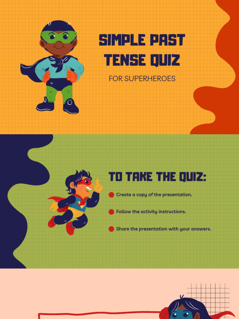 Superhero Past Tense Quiz | PDF