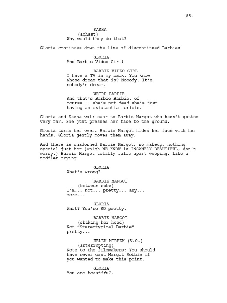 Barbie monologue | PDF