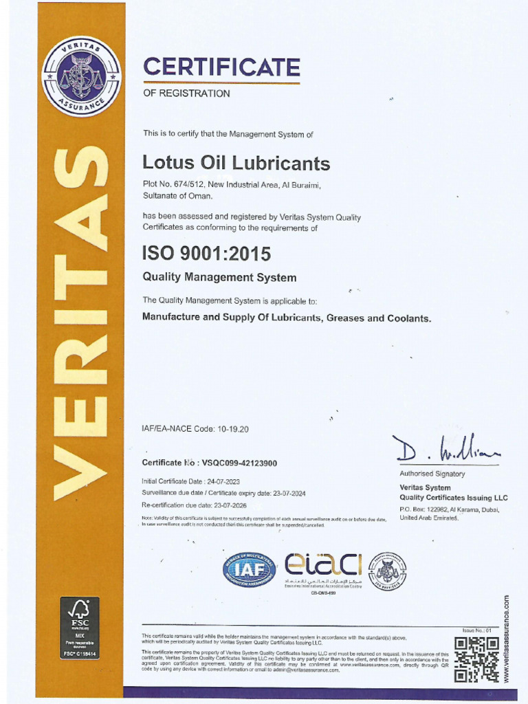 Lotus ISO Veritas 2023 | PDF