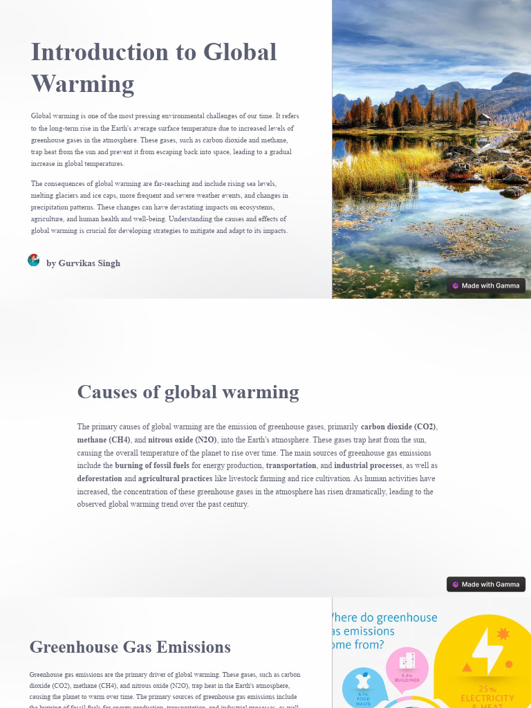 Introduction To Global Warming | PDF | Climate Change | Greenhouse Gas