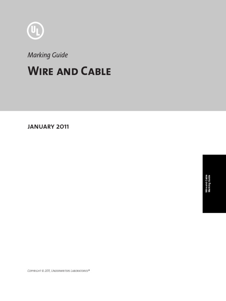 Ul wireCableMarkingGuide RG | PDF | Electrical Wiring | Electrical Engineering