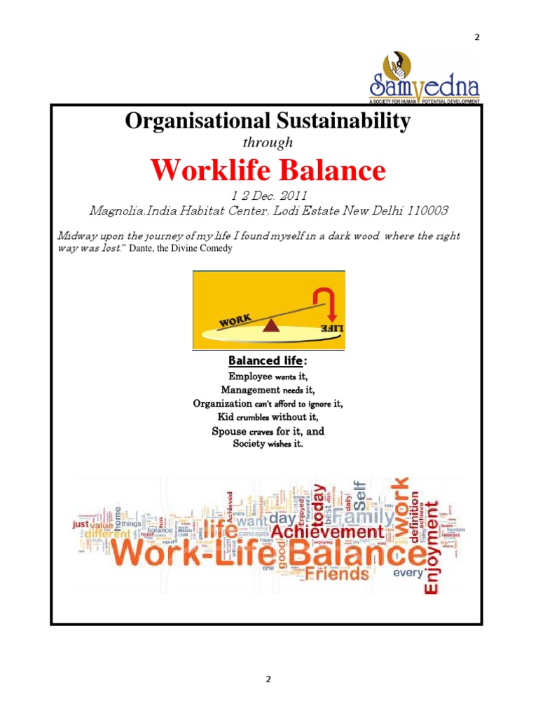 Workbook Organisational Sustainability | PDF | Contentment | Work–Life ...