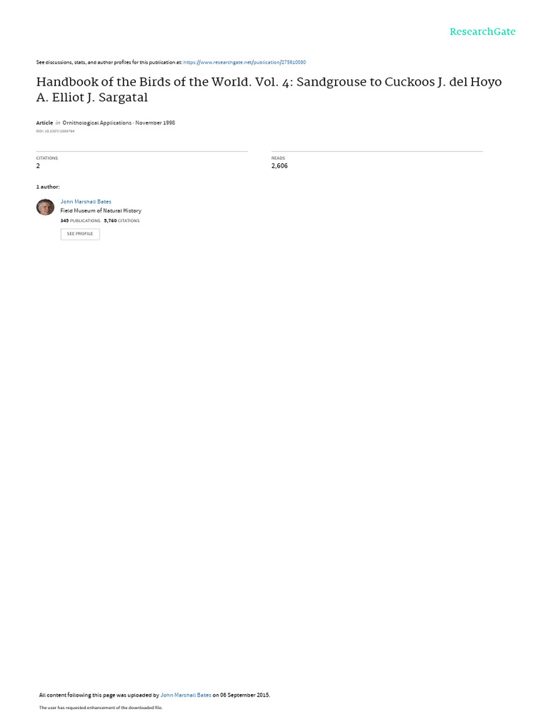 1998 Bates Bookreview Condor | PDF | Ornithology