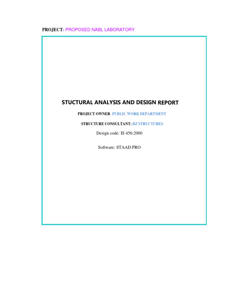 Structure Analysis Design Report Final | PDF | Concrete | Structural Engineering